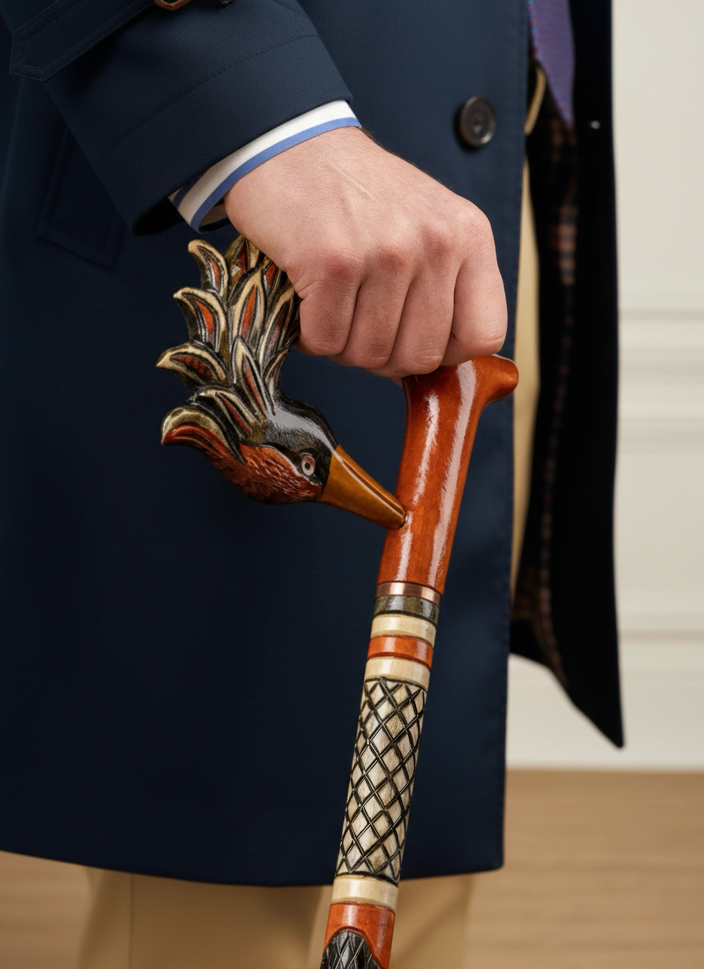 Phoenix Bird Walking Cane, Hand Crafted Walking Cane Animal