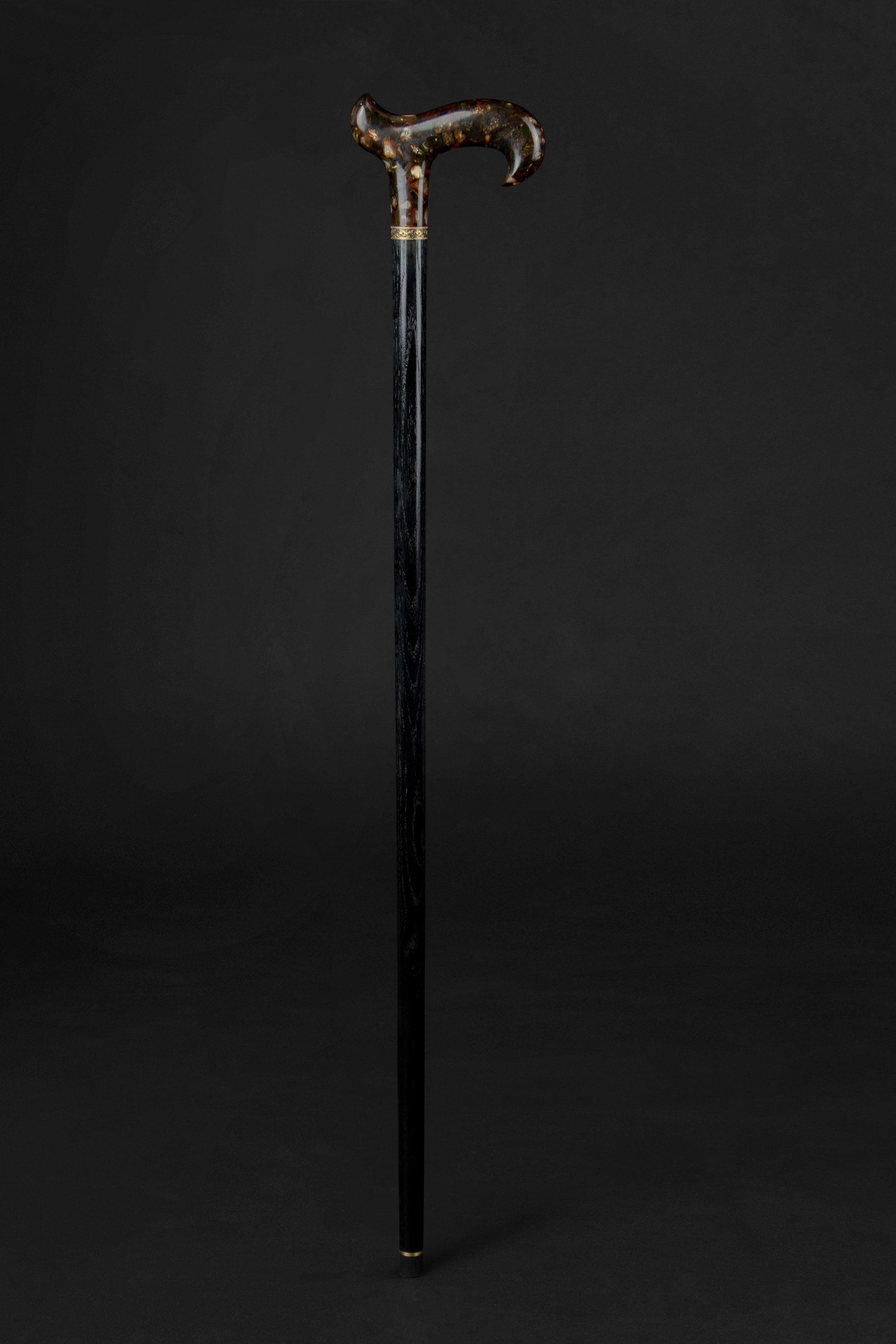 Amber Handle Spectacular, Modern-Inspired Walking Cane