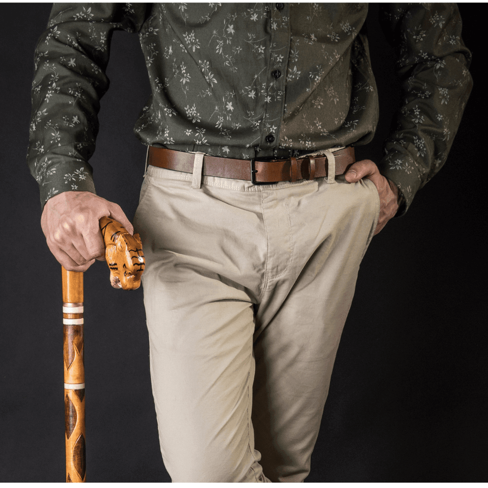 Tiger Walking Stick, Walking Cane Hand Carved - Handmade