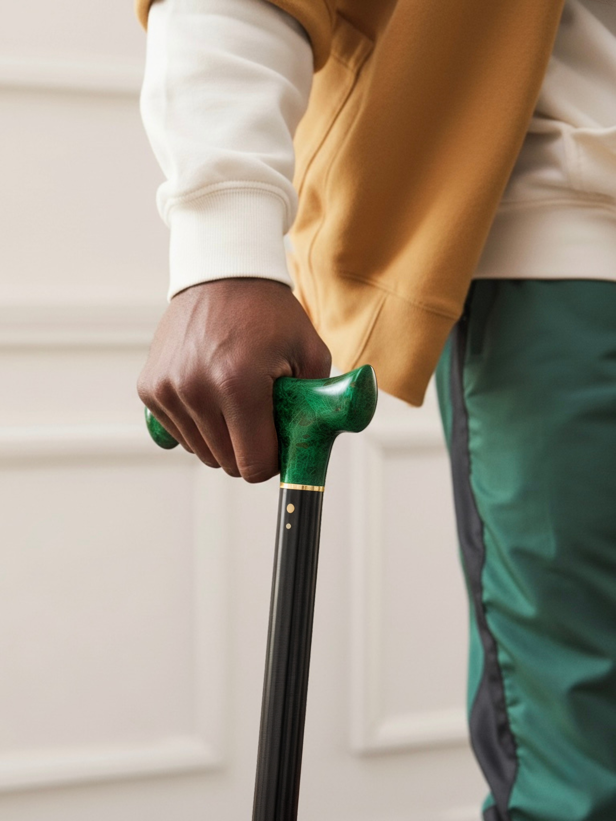 Stylish Exotic Burl Wood Walking Cane – Elegant Fashion Accessory