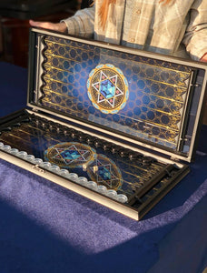 Glass Backgammon "Star Of David", Stylish Backgammon Board