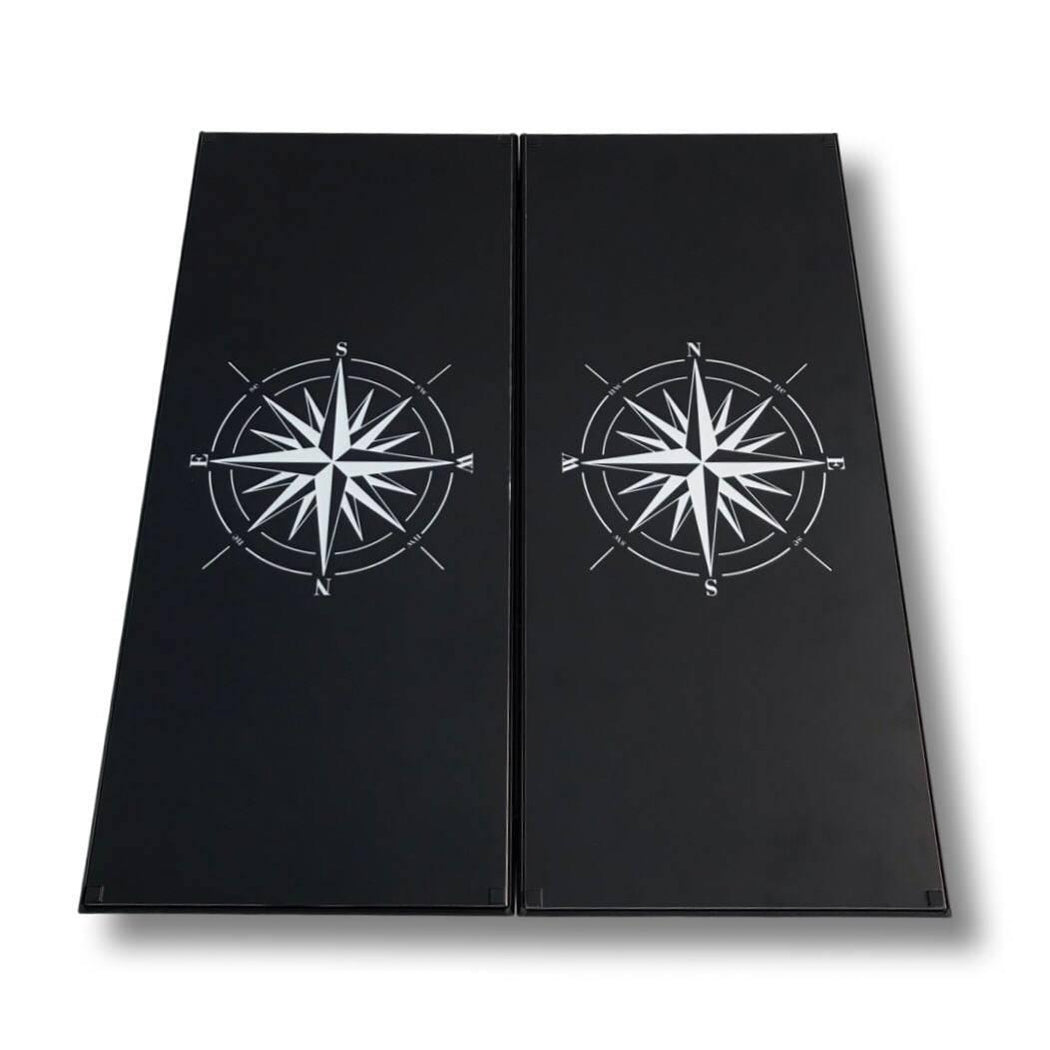Glass Backgammon "Wind Rose", Beautiful Backgammon Set
